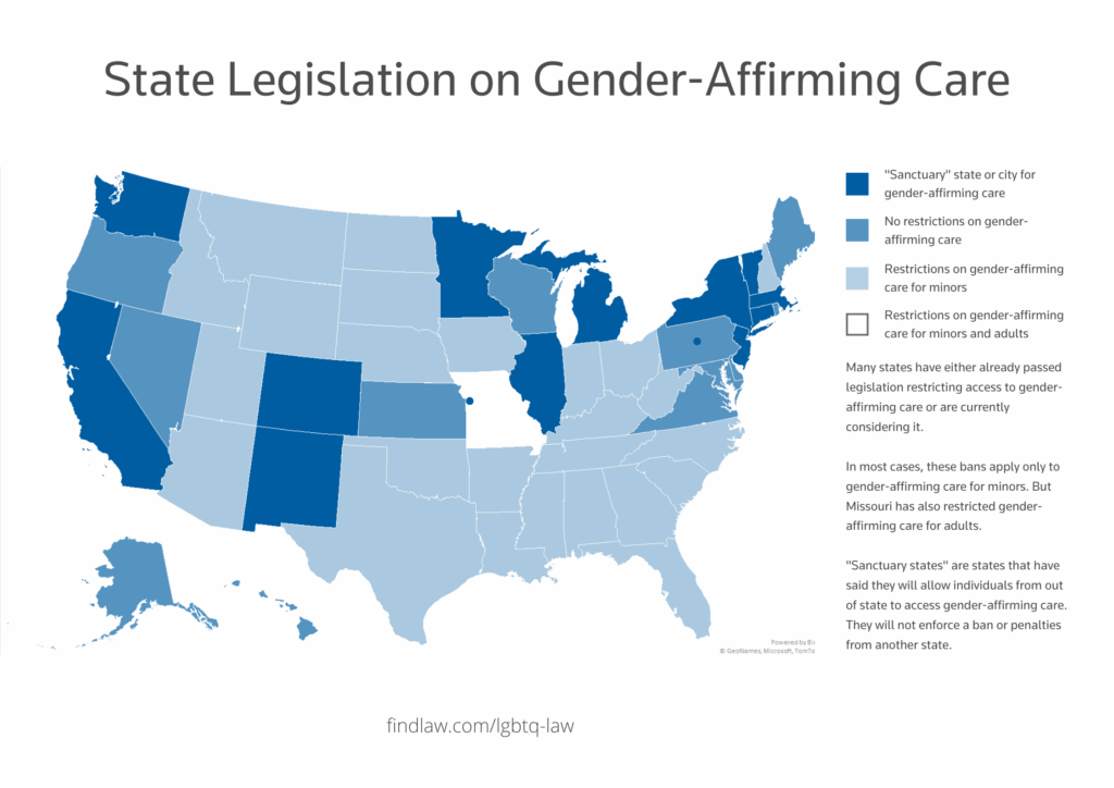 State Laws on Gender-Affirming Care - FindLaw